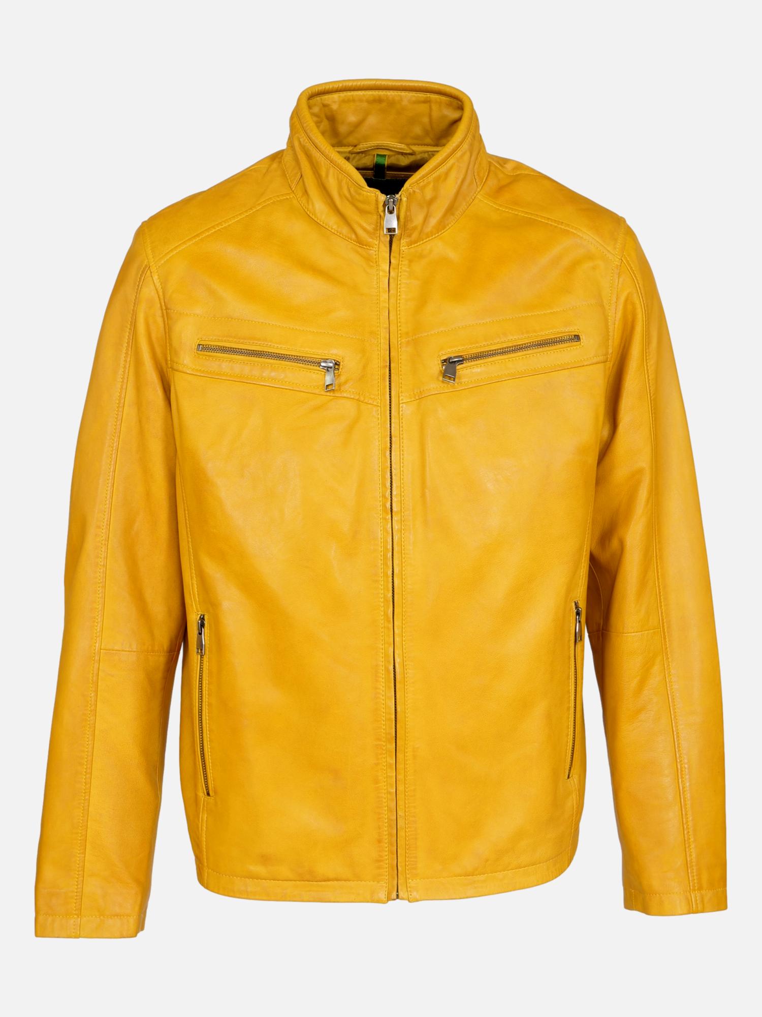Levi - Lamb Malli Leather - Man - Yellow – Stampe Denmark